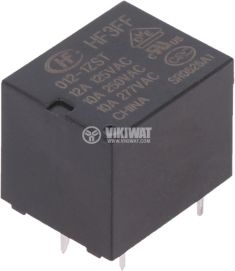 Electromechanical relay HF3FF/012-1ZST coil 12V 277V/10A SPDT