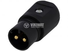 Plug AC two-pole WT-SELV-12VAC 16A black vikiwat