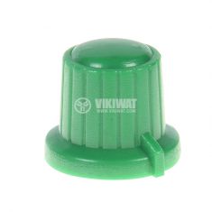 Potentiometer knob VR01 ф18x15.5mm with indicator green VIKIWAT