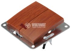 Electric Switch LEXA 250V 10A in wall mount wood double