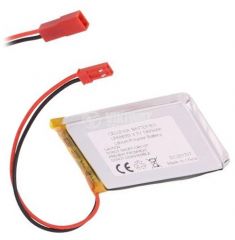 Rechargeable battery 3.7V 1900mAh Li-Po with wires and socket