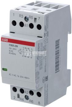 Contactor ESB25-22N-06 4-pole 2NO+2NC 230V 25A ABB