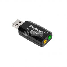 USB sound card controller 3D sound 5.1 channels KOM0638 Rebel - VIKIWAT