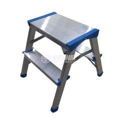 Aluminum ladder double sided with 2x2 steps - VIKIWAT