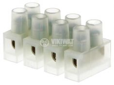 Luster terminal polyamide 4-pole 2.5mm2 24A 250V transparent - VIKIWAT
