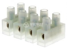Luster terminal polyamide 4-pole 4mm2 32A 400V transparent - VIKIWAT