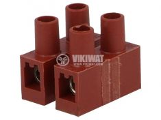 Luster terminal polyamide 2-pole 4mm2 32A 400V brown - VIKIWAT
