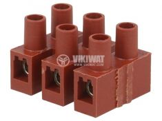 Luster terminal polyamide 3-pole 4mm2 32A 400V brown - VIKIWAT