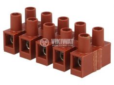 Luster terminal polyamide 5-pole 4mm2 32A 400V brown - VIKIWAT