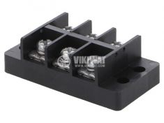 Luster terminal plastic 3-pole 4mm2 30A 300V black - VIKIWAT