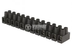 Luster terminal polyamide 12-pole 4mm2 32A 400V black - VIKIWAT