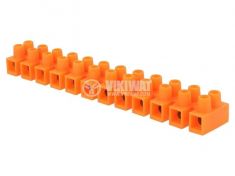 Luster terminal polyethylene 12-pole 16mm2 76A 400V orange - VIKIWAT