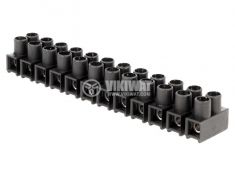 Luster terminal polyamide 12-pole 2.5mm2 24A 400V black - VIKIWAT