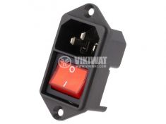 AC socket IEC 60320 250VAC 10A 4302.2101 - VIKIWAT