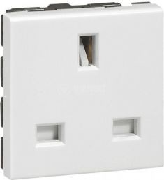Single power socket 13A white for built-in english standard 77505
