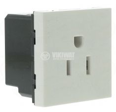 Single power socket 15A 127V white for built-in american standard 77504
