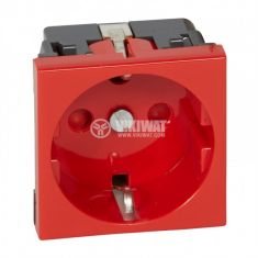 Single power socket for built-in red antibacterial childproof - VIKIWAT