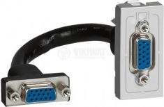 Socket VGA single HD15 for built-in silver - VIKIWAT