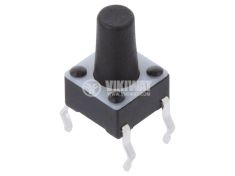 Micro Push Button, with soldering pins, model 1-1825910-4 | VIKIWAT