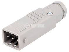 Connector ST plug 932143106 STAS 3 N GRAU - VIKIWAT