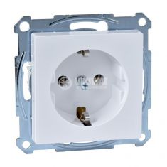 Single socket outlet white for built-in Merten MTN2401-0325 - ВИКИВАТ
