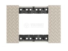 Frame Bticino Living Now 3 modules light brown (optic) KA4803MM - VIKIWAT