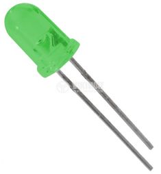 LED diode Ф5 mm yellow 3000 mcd 20mA 504LGD-12 - VIKIWAT