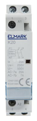 Modular contactor K20 2P 2xNO 230VAC 20A 23008 ELMARK - VIKIWAT