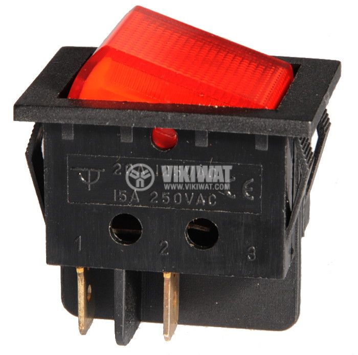 Rocker Switch MK 721 A/N 15 A 250 V DPST red