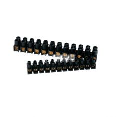 Luster terminal polyamide 12-pole 2.5mm² 24A 400V black - VIKIWAT