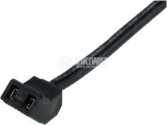 Fan power cable 2x0.75mm2 2m black PVC vikiwat.com - VIKIWAT