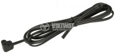 Power supply cable 2x0.75mm2 2m black 90° polyvinyl chloride PVC