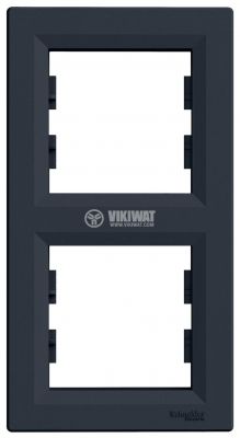 Frame 2-gang anthracite Asfora Schneider Electric - VIKIWAT