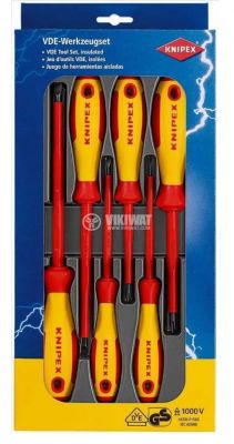 Set of 6 insulated screwdrivers straight and cross 1000V KNIPEX
