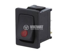 Rocker switch 2-position black LED SCI ON-OFF - VIKIWAT