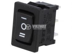 Rocker switch 3-position black SCI (ON)-OFF-(ON) - VIKIWAT