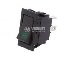 Rocker switch 2-position black SCI R13-220BA-01-BBG - VIKIWAT