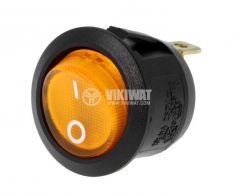 Rocker switch 2-position yellow SCI R13-112B-02-BY - VIKIWAT