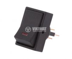 Rocker switch 2-position black SCI R13-207L-01-BBR - VIKIWAT