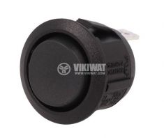 Rocker switch 2-position black (ON)-OFF-(ON), 10A/250VAC SCI - VIKIWAT