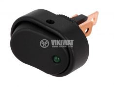 Rocker switch 2-position black SCI (ON)-OFF - VIKIWAT