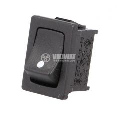 Rocker switch 2-position black 10A/250VAC SCI OFF-(ON) - VIKIWAT
