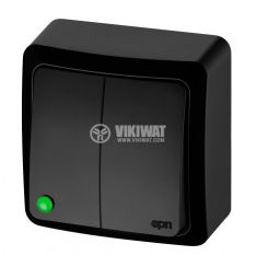 Electrical switch double surface Berg, 3711-09 Elektro-plast Nasielsk ...