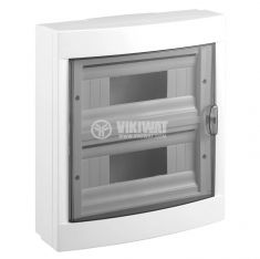 Distribution box 24 (2x12) modules for surface mounting white - VIKIWAT