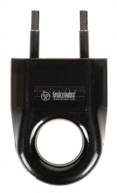 Electric plug with ring 2P 250V 6А straight black - VIKIWAT