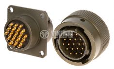 Military connector, aluminum, set, male and female, 19 pole at Best ...