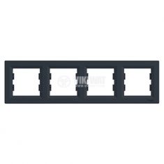 Frame 2-gang anthracite Asfora Schneider Electric - VIKIWAT