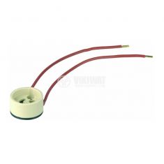 Lamp holder GU10 ceramic, 2 wires leads , 63006H, GAO - VIKIWAT