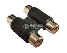 Adapter 2 x RCA F - 2 x RCA F for transmission of audio signals