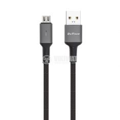 Кабел за телефон Micro USB към USB черен DeTech - ВИКИВАТ